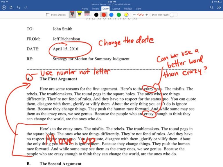 Word for iOS updates — Draw on an iPad, contextual commands on an ...